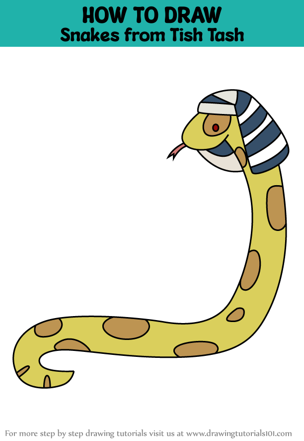 How to Draw Snakes from Tish Tash (Tish Tash) Step by Step ...