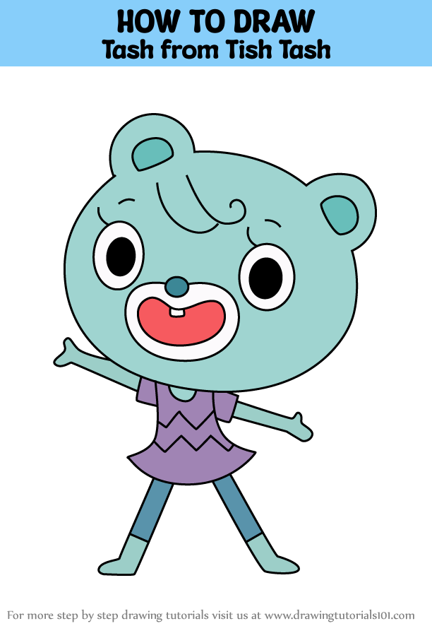 How to Draw Tash from Tish Tash (Tish Tash) Step by Step ...