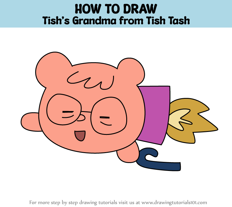 How to Draw Tish’s Grandma from Tish Tash (Tish Tash) Step by Step ...