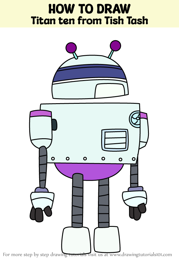 How to Draw Titan ten from Tish Tash (Tish Tash) Step by Step ...