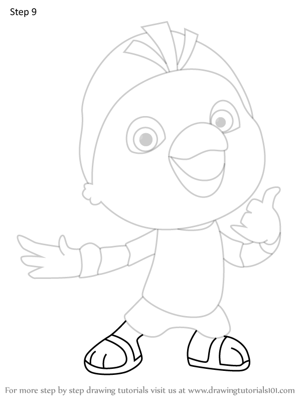 How to Draw Brody from Top Wing (Top Wing) Step by Step ...