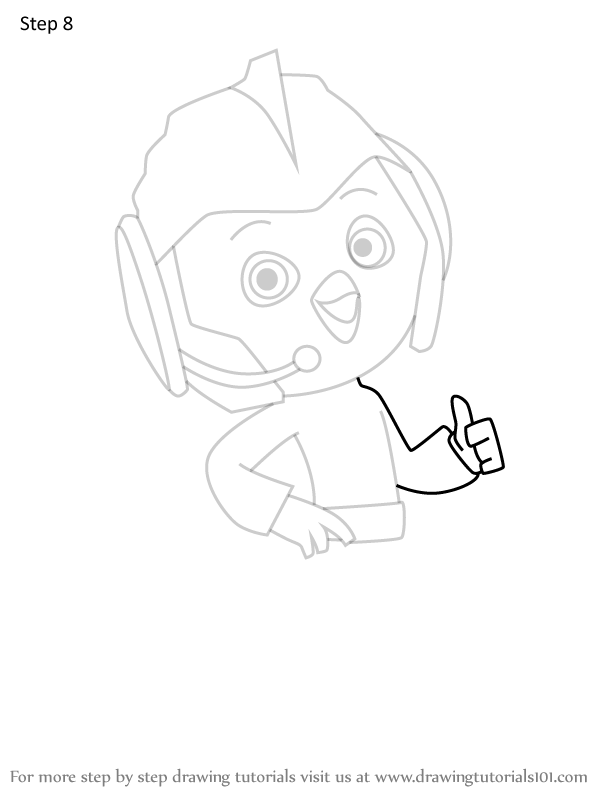 How to Draw Swift in Uniform from Top Wing (Top Wing) Step by Step ...