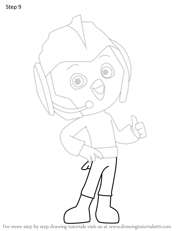 How to Draw Swift in Uniform from Top Wing (Top Wing) Step by Step ...
