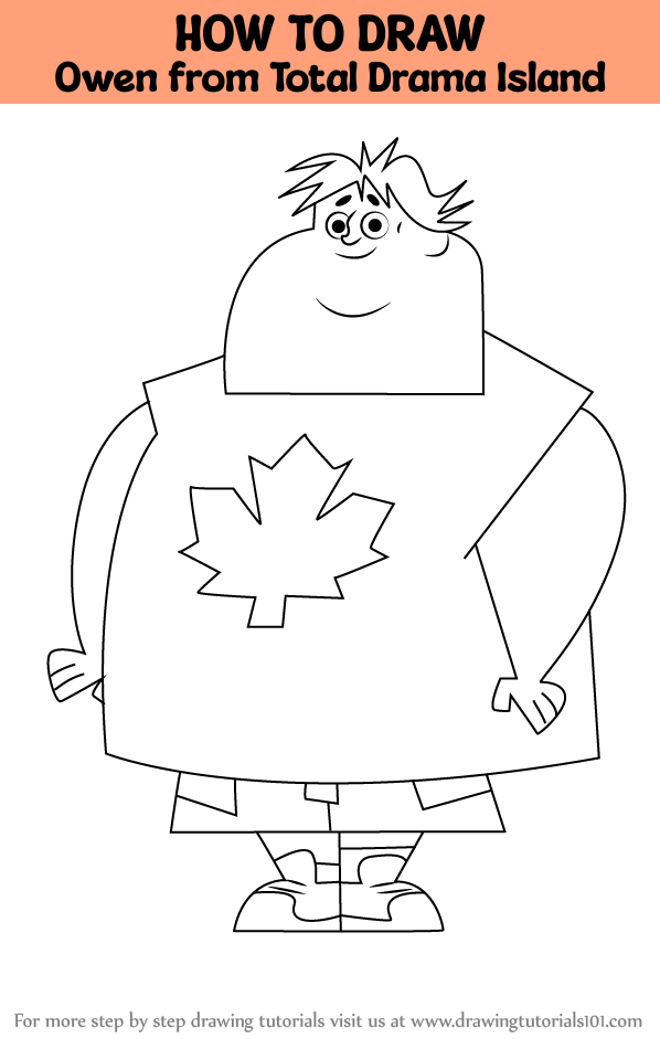 How to Draw Owen from Total Drama Island (Total Drama Island) Step by ...