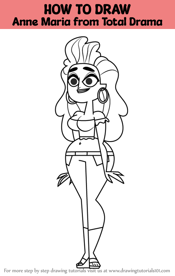 How to Draw Anne Maria from Total Drama (Total Drama) Step by Step ...