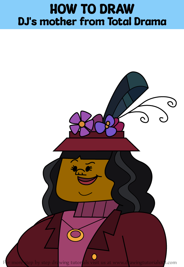 How to Draw DJ's mother from Total Drama (Total Drama) Step by Step ...