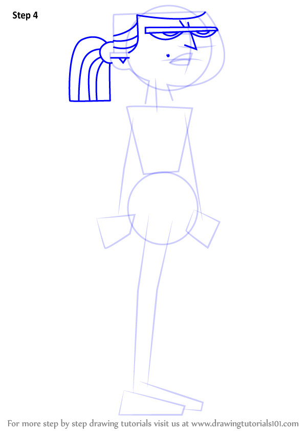 Step by Step How to Draw Eva from Total Drama : DrawingTutorials101.com