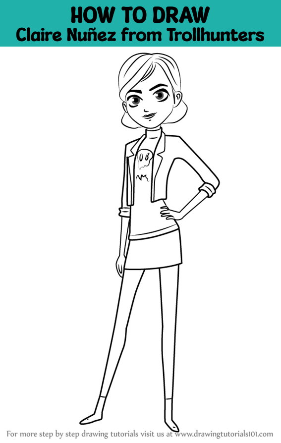 How to Draw Claire Nuñez from Trollhunters (Trollhunters) Step by Step ...