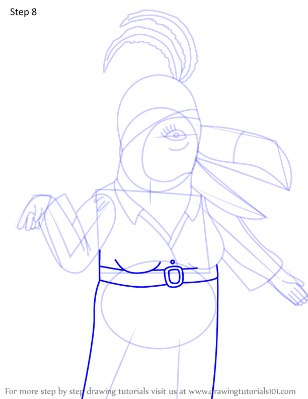 How to Draw Aunt Tallulah from Tuca & Bertie (Tuca & Bertie) Step by ...