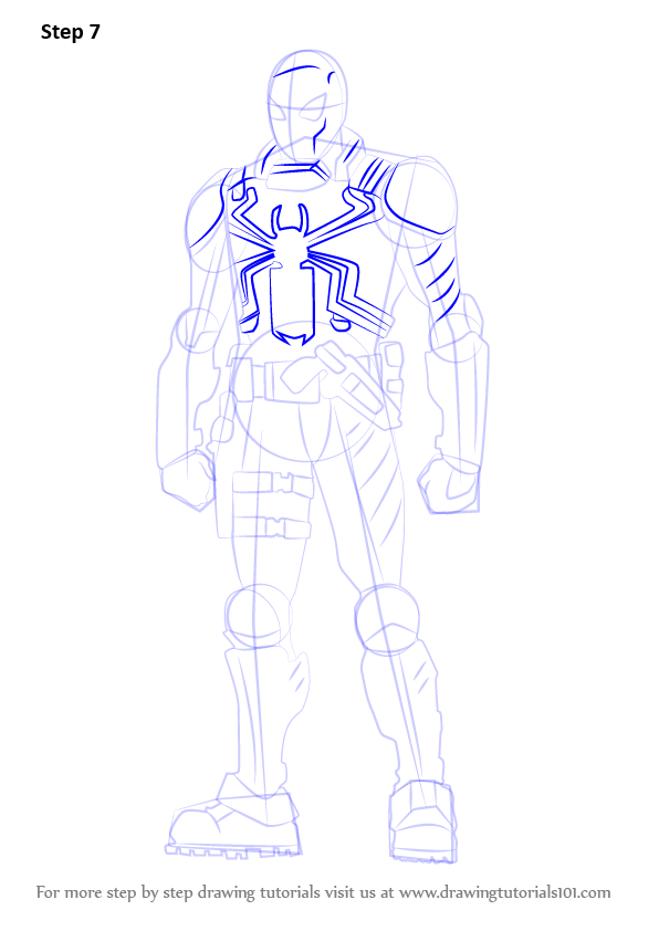 How to Draw Agent Venom from Ultimate Spider-Man (Ultimate Spider-Man) Step by Step ...