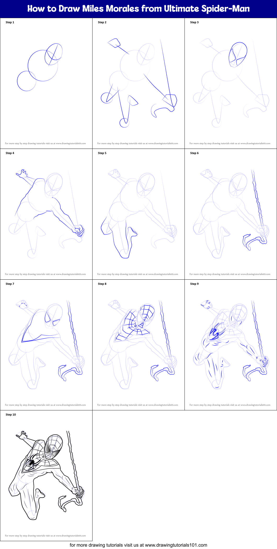 How To Draw Miles Morales From Ultimate Spider Man Ultimate Spider Man How To Draw Miles Morales From Ultimate Spider Man Ultimate Spider Man