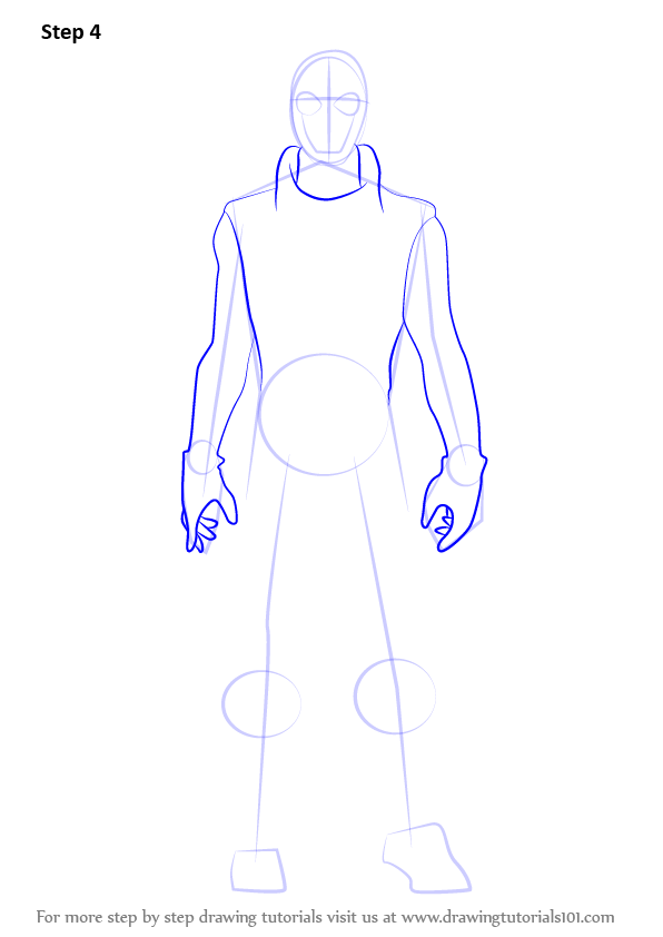 How to Draw Spider-Man Noir from Ultimate Spider-Man (Ultimate Spider-Man) Step by Step ...