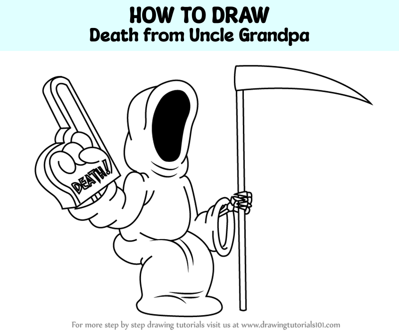 How to Draw Death from Uncle Grandpa (Uncle Grandpa) Step by Step ...