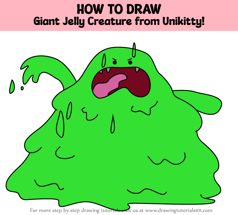 How to Draw Giant Jelly Creature from Unikitty! (Unikitty!) Step by ...