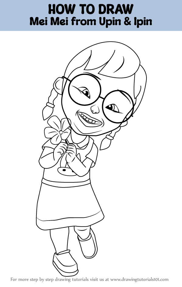 How to Draw Mei Mei from Upin & Ipin (Upin & Ipin) Step by Step ...