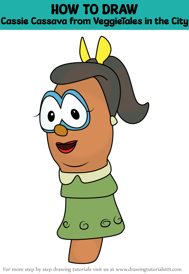 How to Draw Cassie Cassava from VeggieTales in the City (VeggieTales in ...