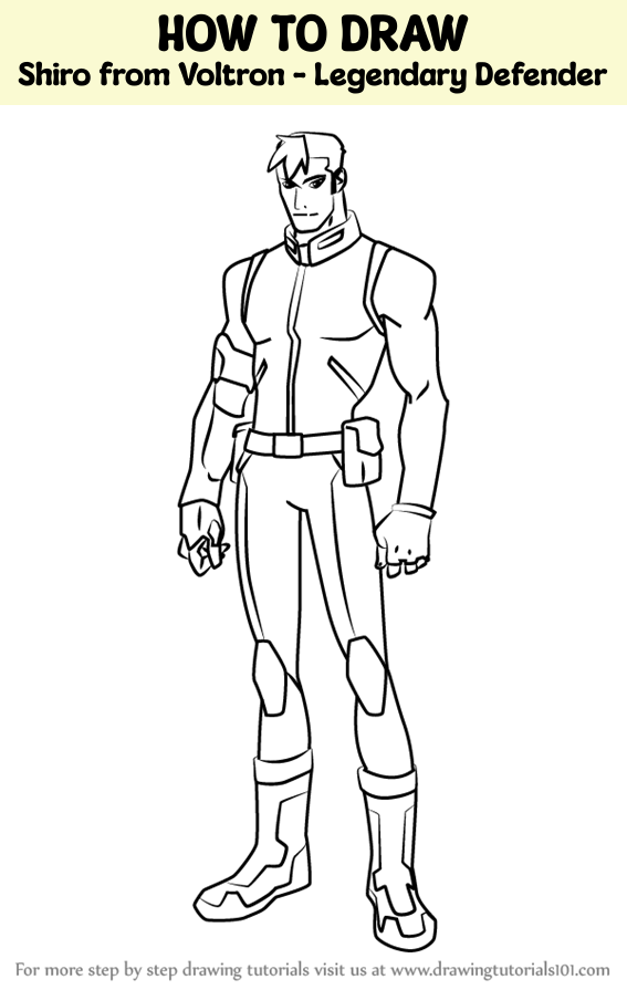 How to Draw Shiro from Voltron - Legendary Defender (Voltron: Legendary ...