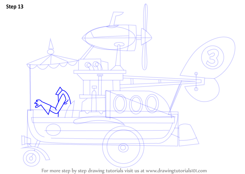 How to Draw The Convert-a-Car from Wacky Races (Wacky Races) Step by ...