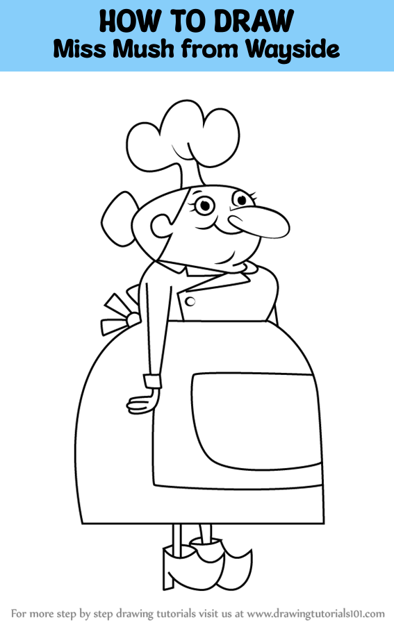 How to Draw Miss Mush from Wayside (Wayside) Step by Step ...