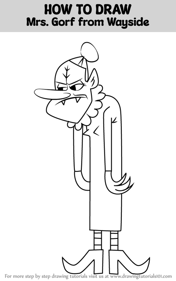 How to Draw Mrs. Gorf from Wayside (Wayside) Step by Step ...