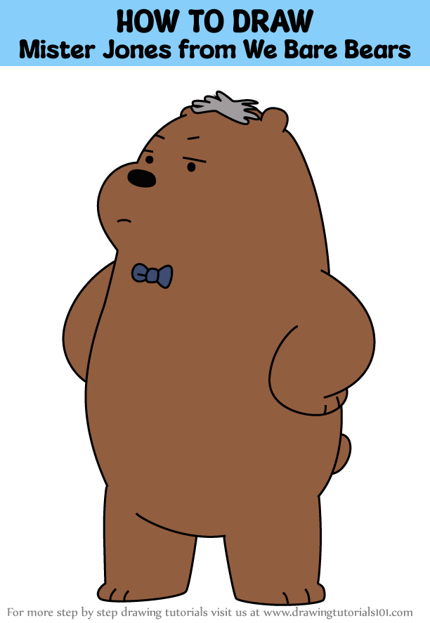 How to Draw Mister Jones from We Bare Bears (We Bare Bears) Step by ...