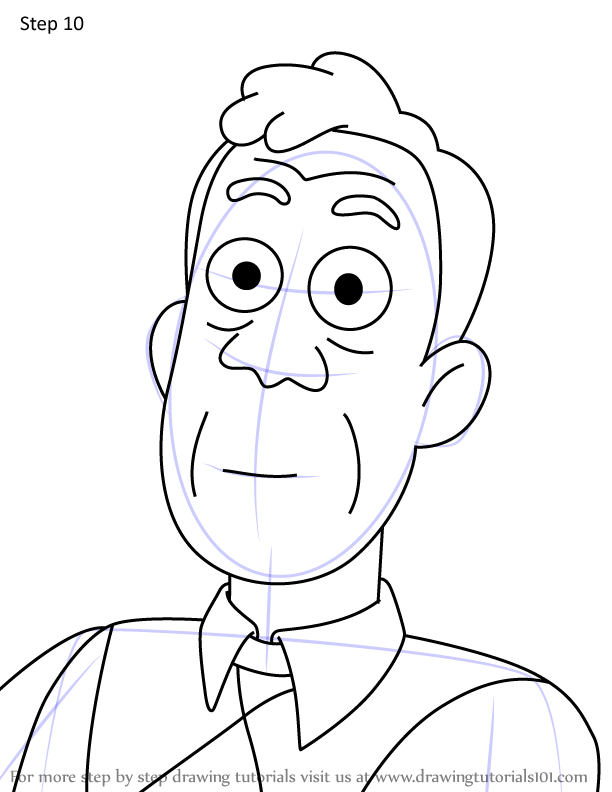 How to Draw Mr. Sacher from We Bare Bears (We Bare Bears) Step by Step ...