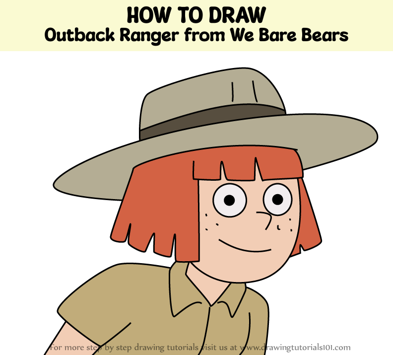 How to Draw Outback Ranger from We Bare Bears (We Bare Bears) Step by ...