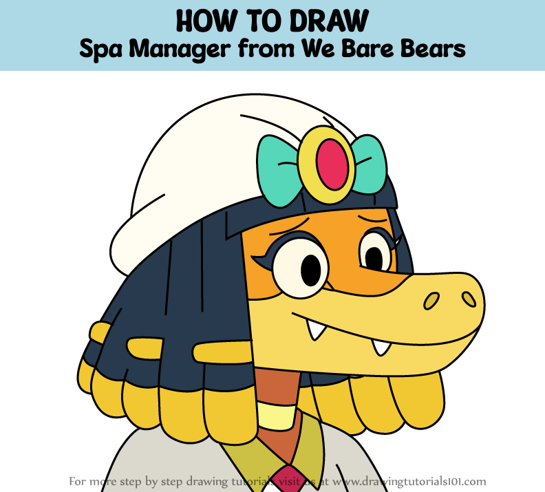 How to Draw Spa Manager from We Bare Bears (We Bare Bears) Step by Step ...