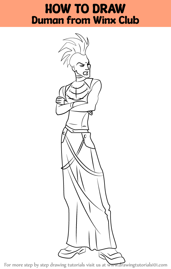 How to Draw Duman from Winx Club (Winx Club) Step by Step ...