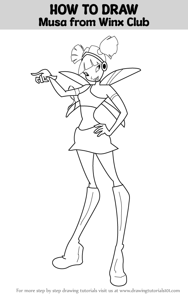 How to Draw Musa from Winx Club (Winx Club) Step by Step ...