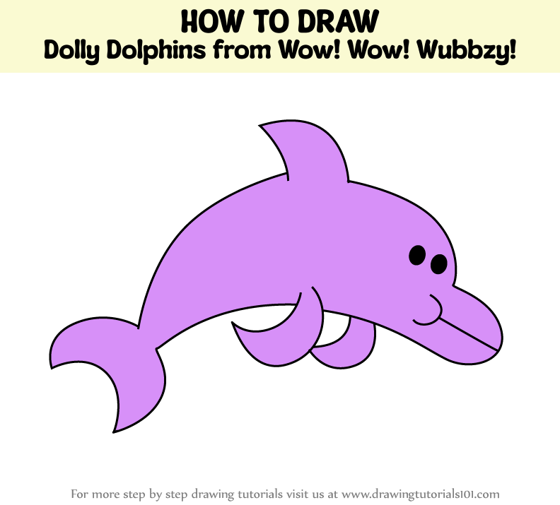 How to Draw Dolly Dolphins from Wow! Wow! Wubbzy! (Wow! Wow! Wubbzy ...