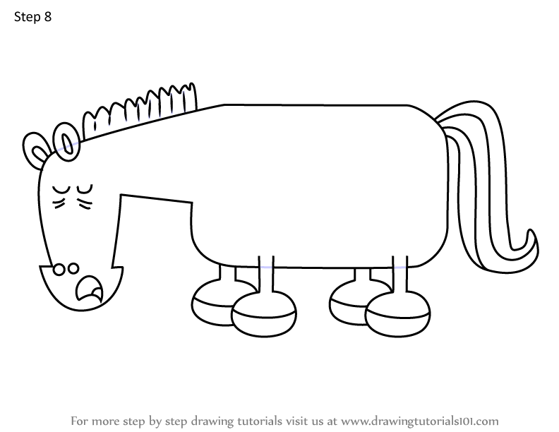 How to Draw Horse from Wow! Wow! Wubbzy! (Wow! Wow! Wubbzy!) Step by ...