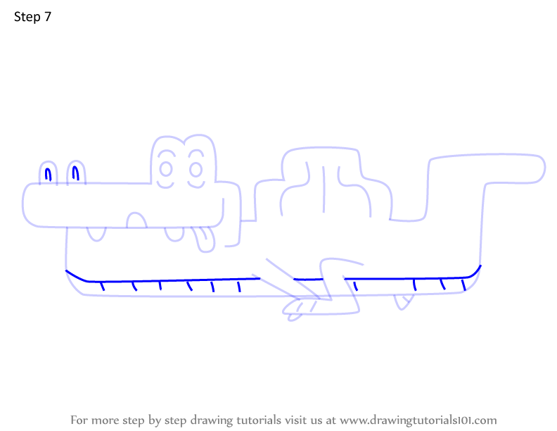 How to Draw Jellygator from Wow! Wow! Wubbzy! (Wow! Wow! Wubbzy!) Step ...