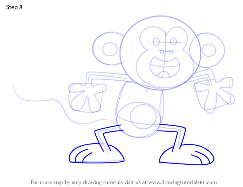 How to Draw Monkeys from Wow! Wow! Wubbzy! (Wow! Wow! Wubbzy!) Step by ...