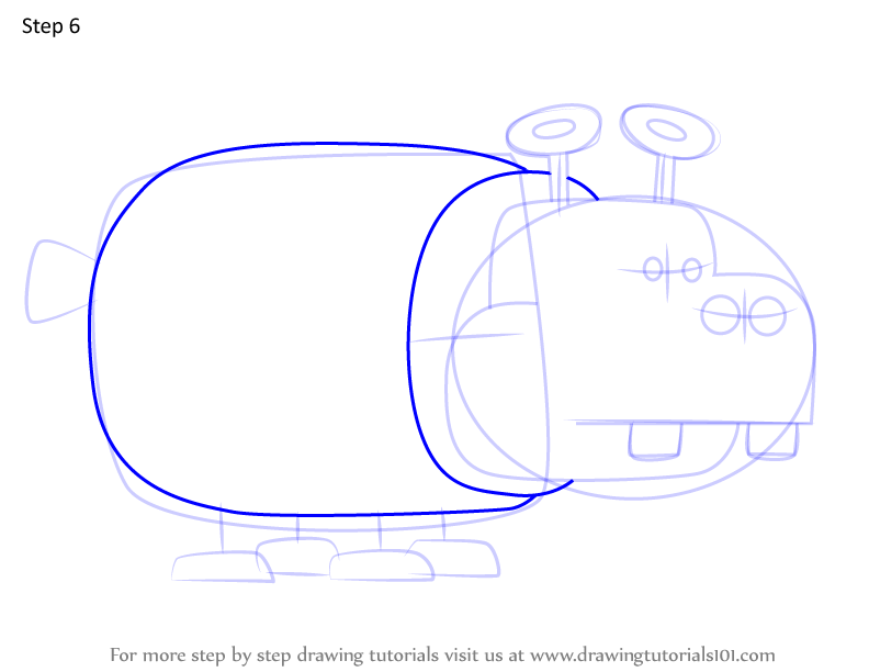How to Draw Tippo Hippo from Wow! Wow! Wubbzy! (Wow! Wow! Wubbzy!) Step ...