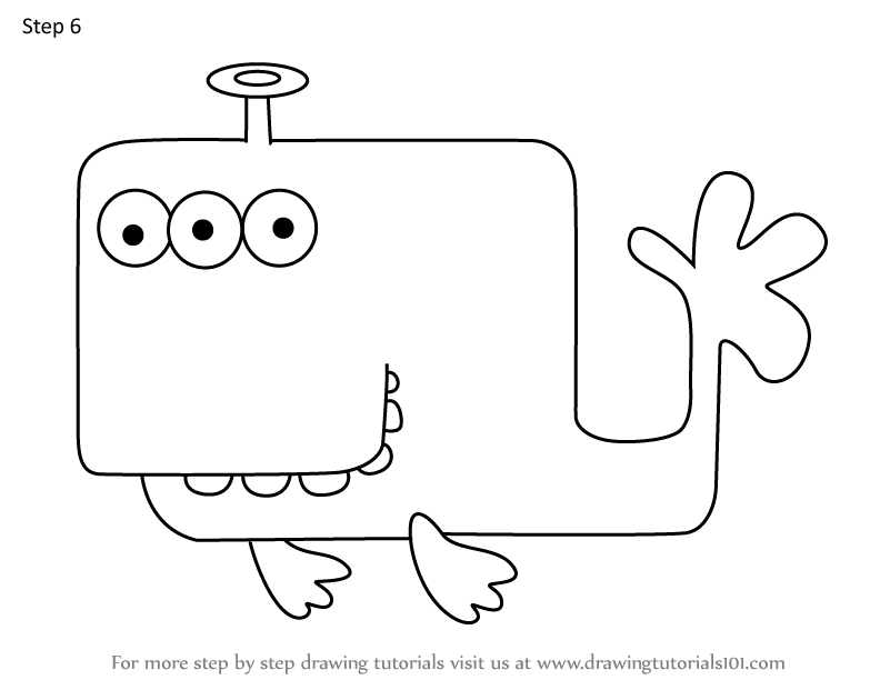 How to Draw Wiggle Whale from Wow! Wow! Wubbzy! (Wow! Wow! Wubbzy ...