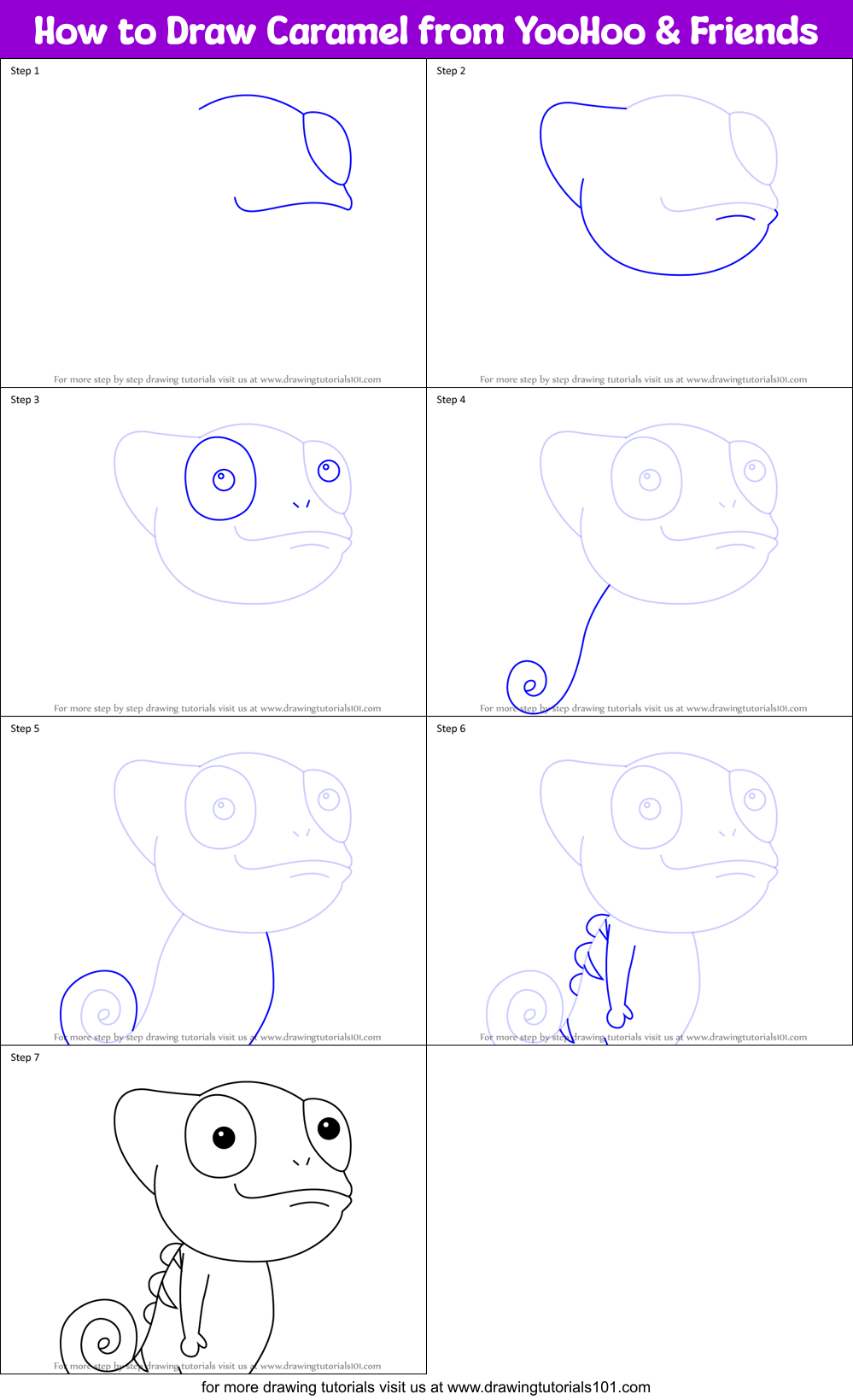 How to Draw Caramel from YooHoo & Friends (YooHoo & Friends) Step by ...