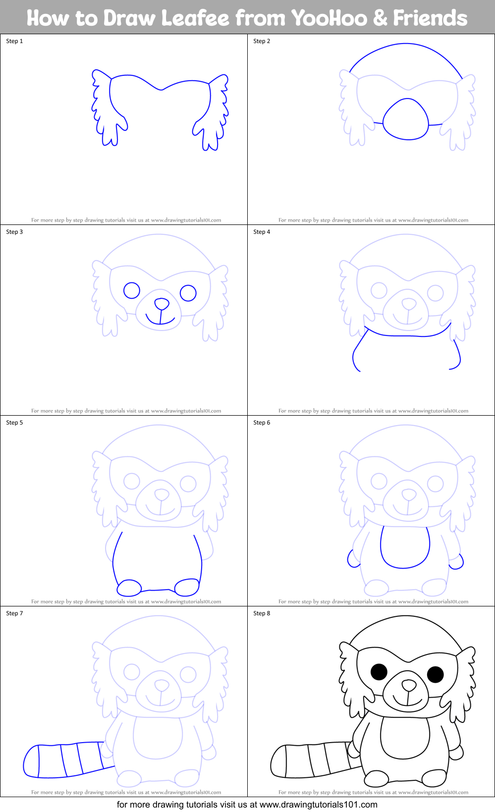 How to Draw Leafee from YooHoo & Friends (YooHoo & Friends) Step by ...