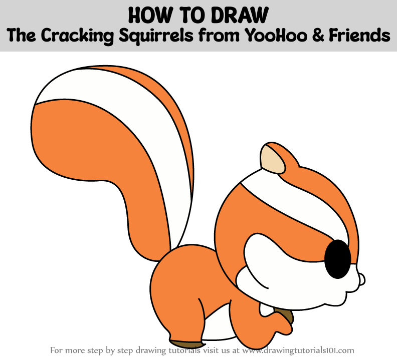 How to Draw The Cracking Squirrels from YooHoo & Friends (YooHoo ...