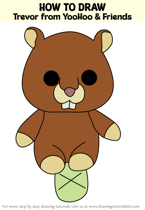 How to Draw Trevor from YooHoo & Friends (YooHoo & Friends) Step by ...