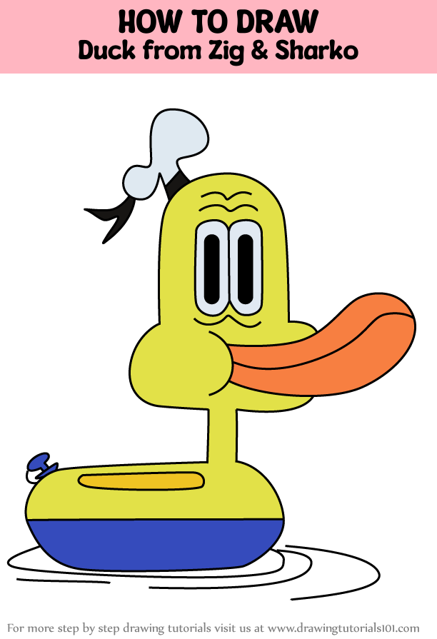How to Draw Duck from Zig & Sharko (Zig & Sharko) Step by Step ...