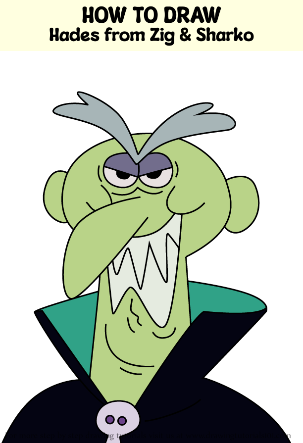 How to Draw Hades from Zig & Sharko (Zig & Sharko) Step by Step ...