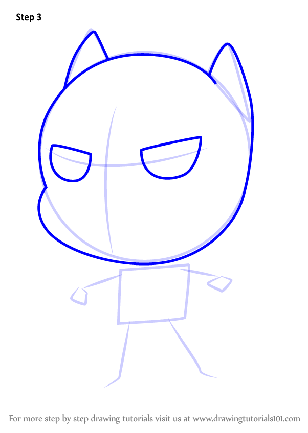 How to Draw Chibi Black Panther (Chibi Characters) Step by Step | DrawingTutorials101.com