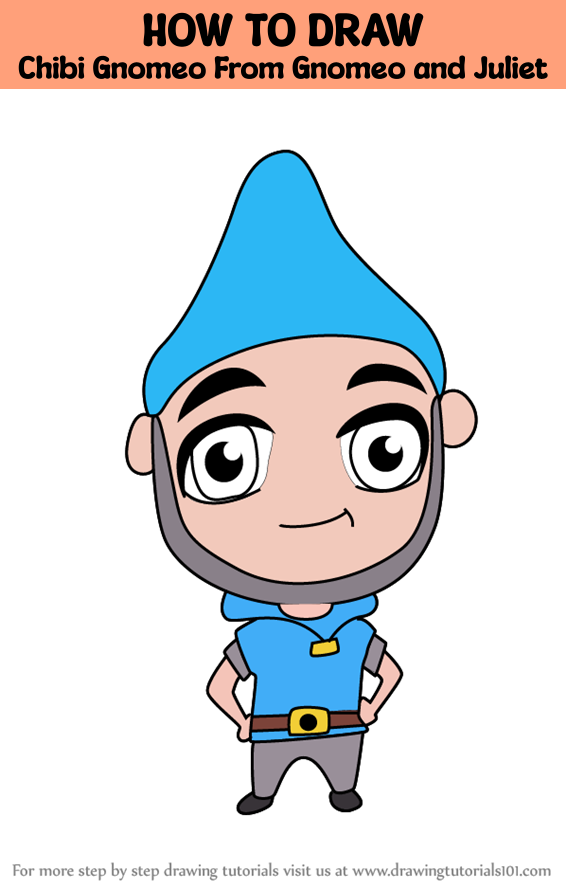 How to Draw Chibi Gnomeo From Gnomeo and Juliet (Chibi Characters) Step ...
