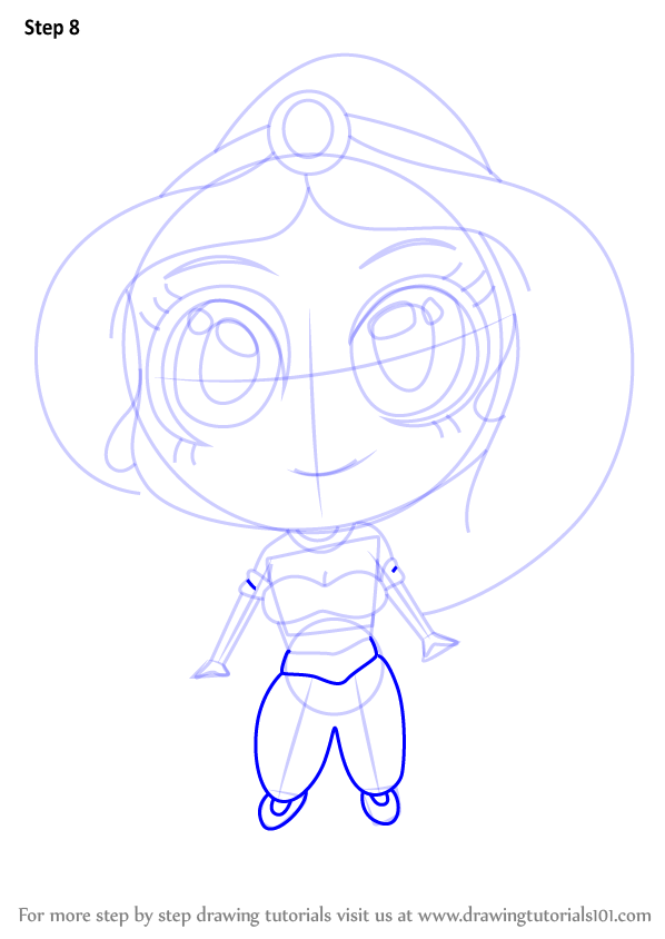 How to Draw Chibi Princess Jasmine (Chibi Characters) Step by Step ...