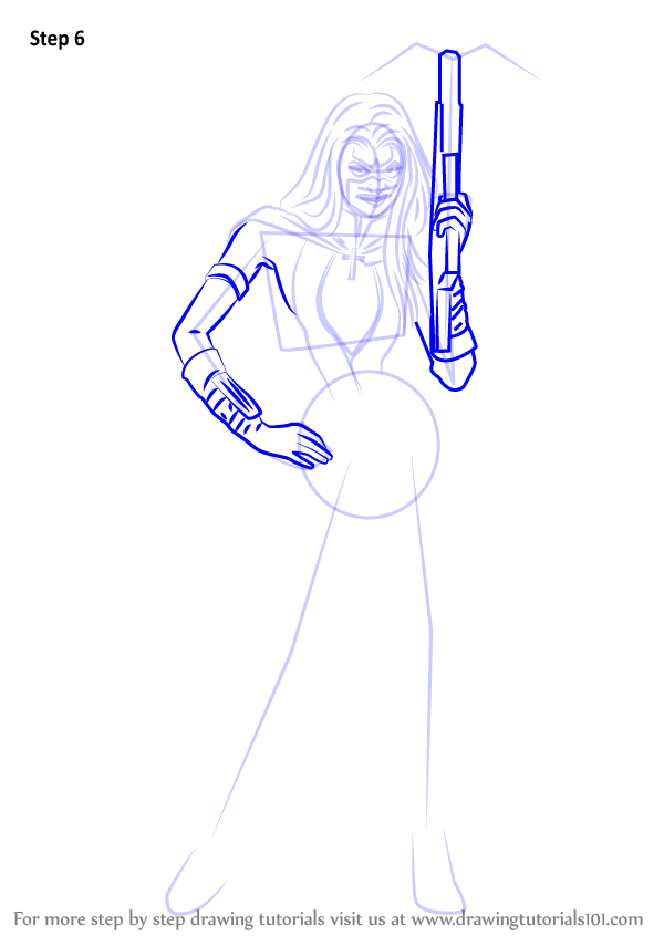 How to Draw Huntress (DC Comics) Step by Step | DrawingTutorials101.com