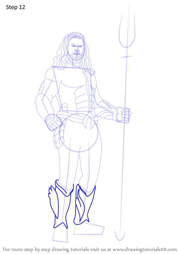 How to Draw Aquaman from DCEU (DC Extended Universe) Step by Step ...