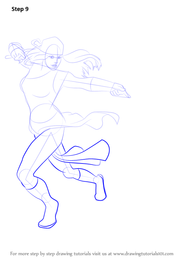 How to Draw Elektra Natchios (Marvel Comics) Step by Step ...