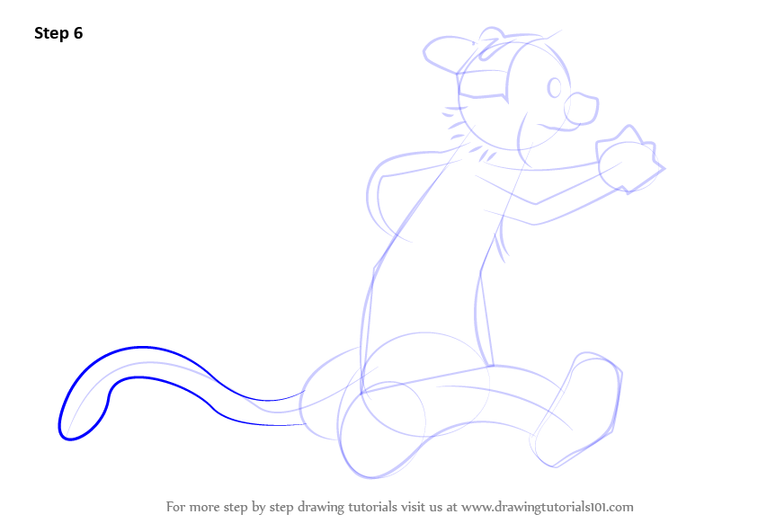 How to Draw Hobbes from Calvin and Hobbes (Calvin and Hobbes) Step by ...