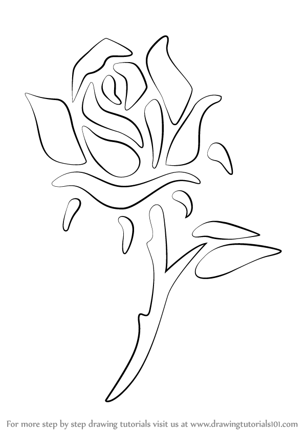 How To Draw A Rose Tattoo Rose Step By Step DrawingTutorials101 How To Draw A Rose Tattoo Rose Step By Step DrawingTutorials101